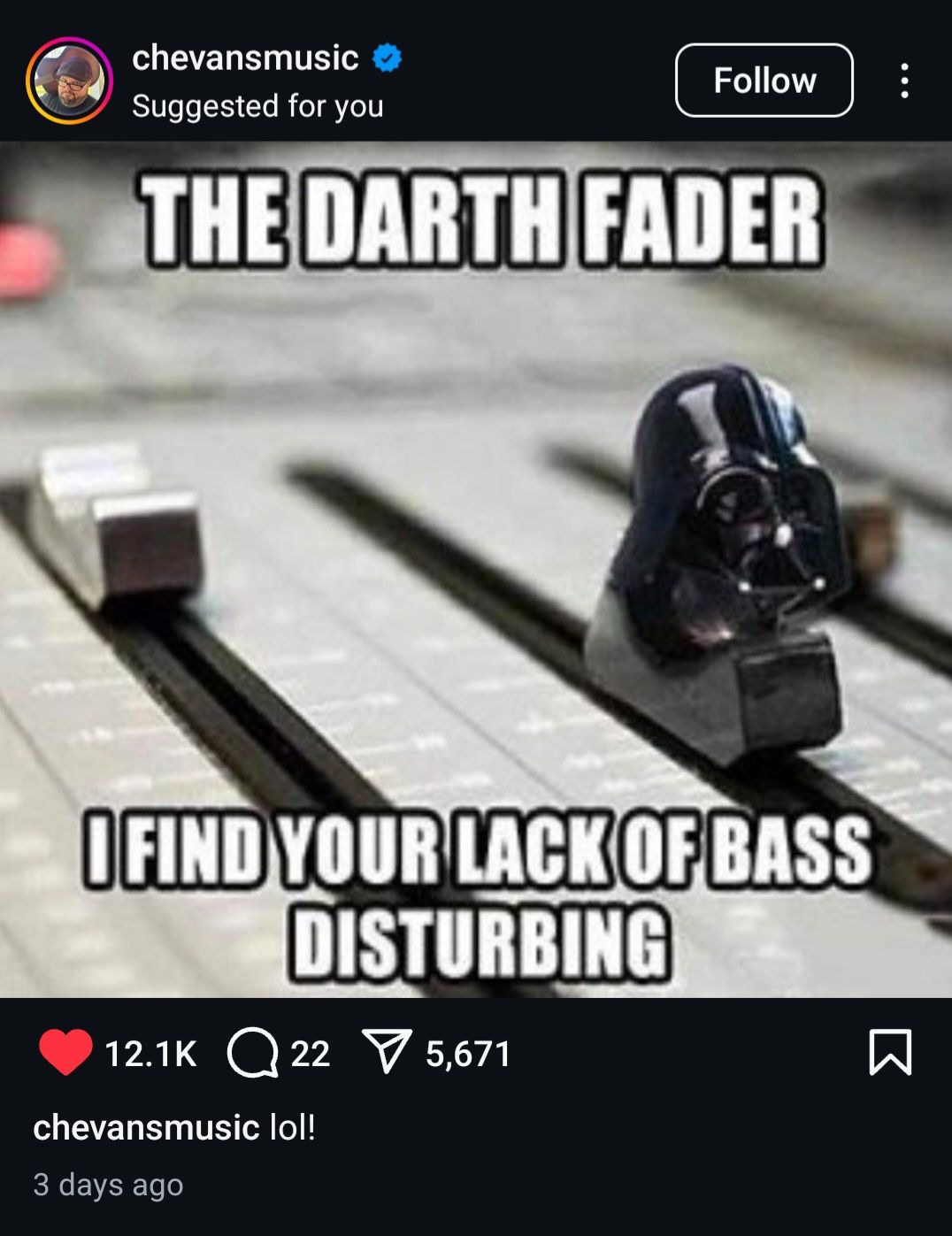 The Darth Fader – Candid Corvid Productions